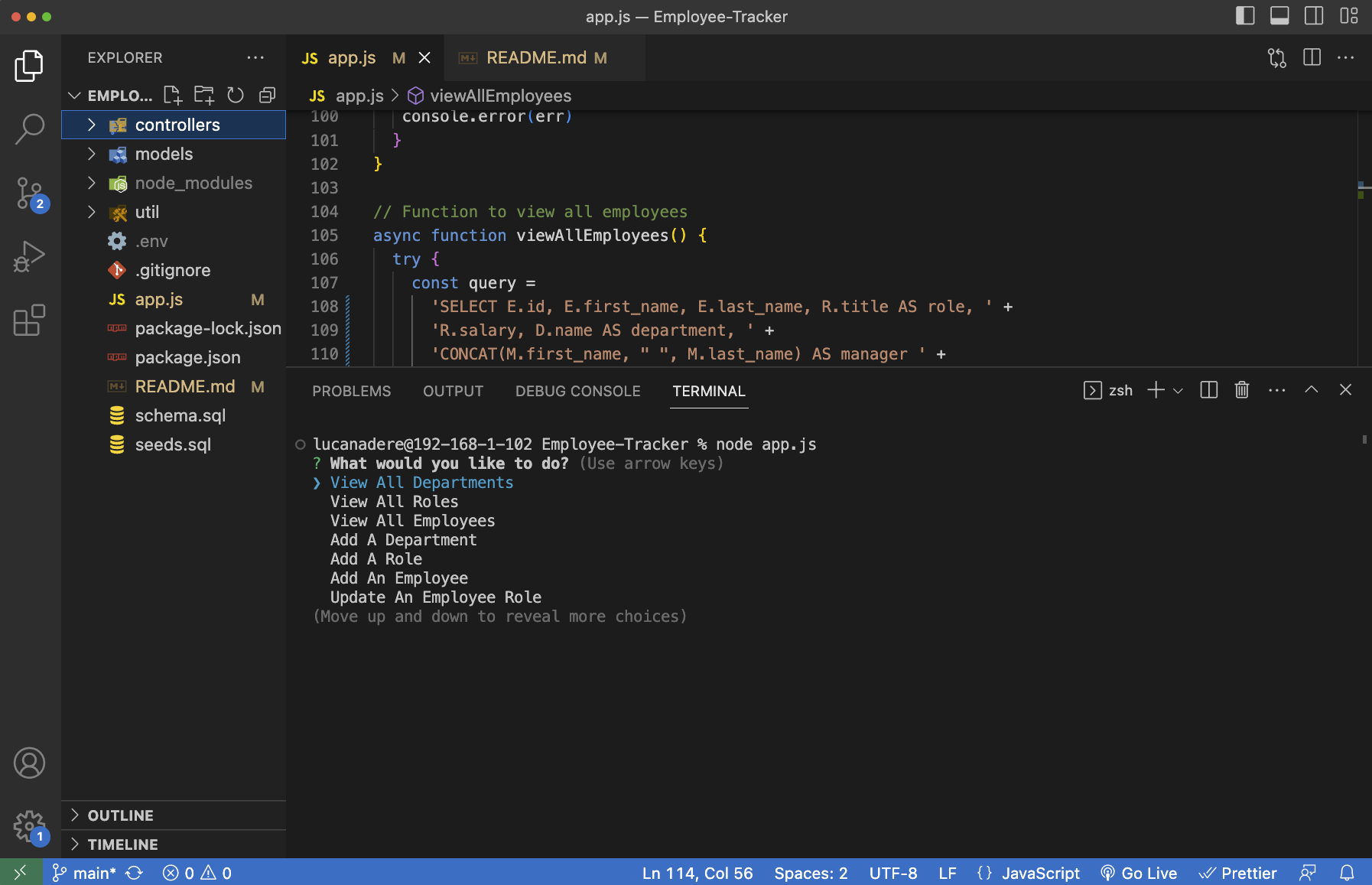 GitHub - KalidNadere/Employee-Tracker
