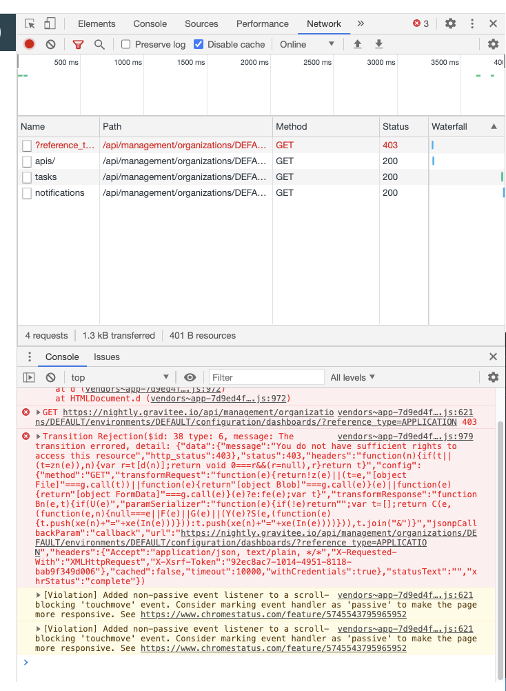 Console User Can Not Access Application Analytics · Issue 4843 · Gravitee Ioissues · Github 4640