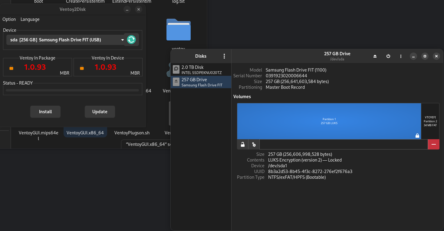 [issue]: Ventoy2Disk creates LUKS encrypted first partition · Issue ...