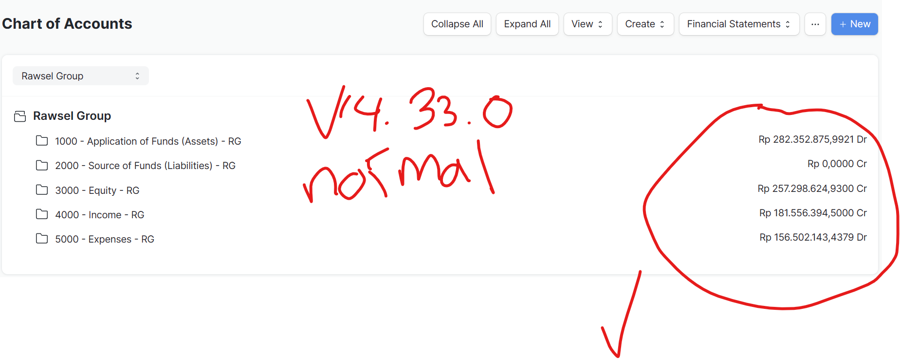 Chart Of Account Value / Balance Not Showing Up In V14.43.0 · Issue #37384 · frappe/erpnext · GitHub