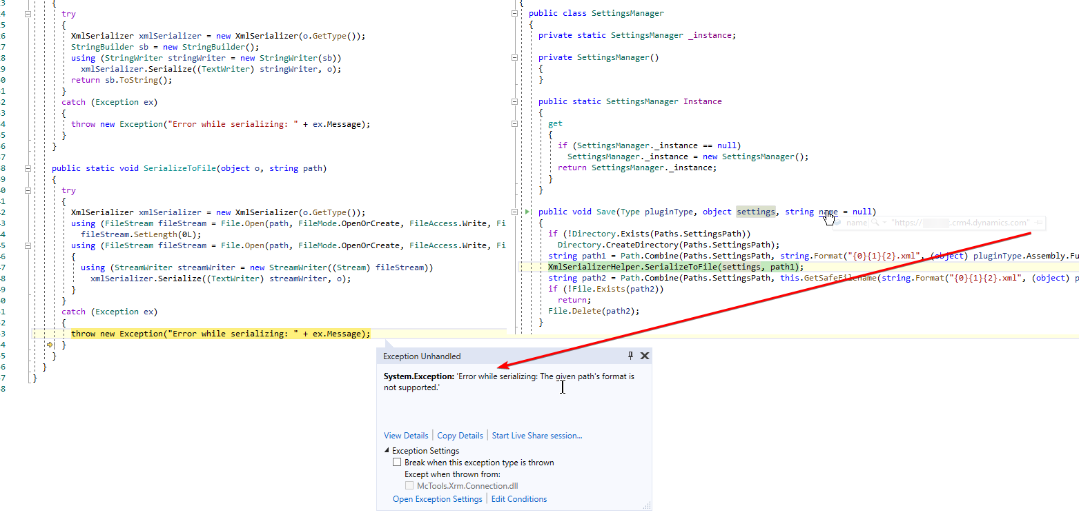Invalid settings name causes XTB to raise unhandled exception · Issue #269 · rappen ...