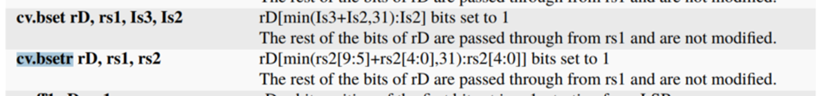 data forward violation when custom xpulp instruction, cv.bsetr followed by fp instructions ...