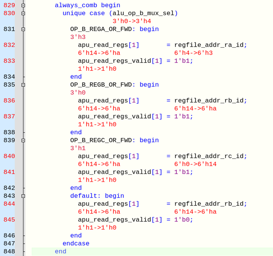 data forward violation when custom xpulp instruction, cv.insertr followed by fp instructions ...