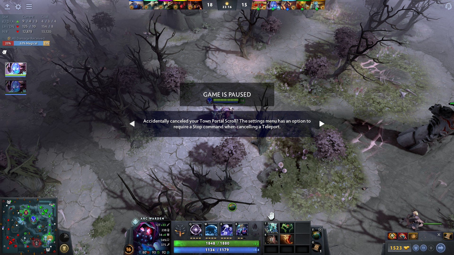 ARC WARDEN MAIN HERO AND TEMPEST SKILLS ARE SWAPPED IT'S BEEN ALMOST A WEEK PLEASE FIX IT ...