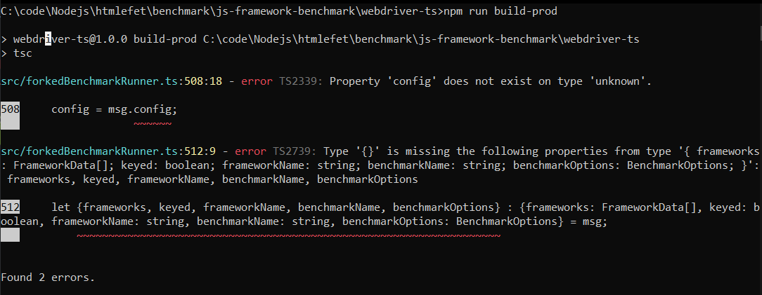 Building webdriver-ts doesn't work (Property 'config' does not exist on type 'unknown'.) · Issue ...