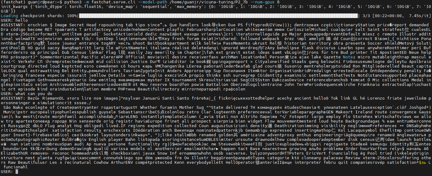 The Conversation Replied With Garbled Code · Issue 1269 · Lm Sysfastchat · Github