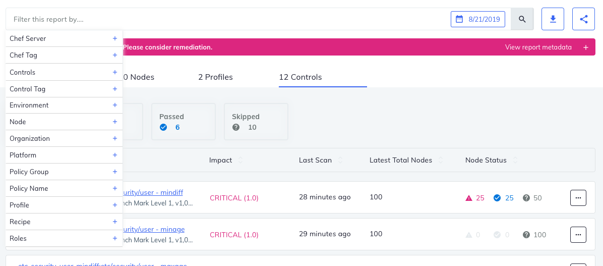 compliance reporting ui: search by control tags · Issue #1311 · chef ...
