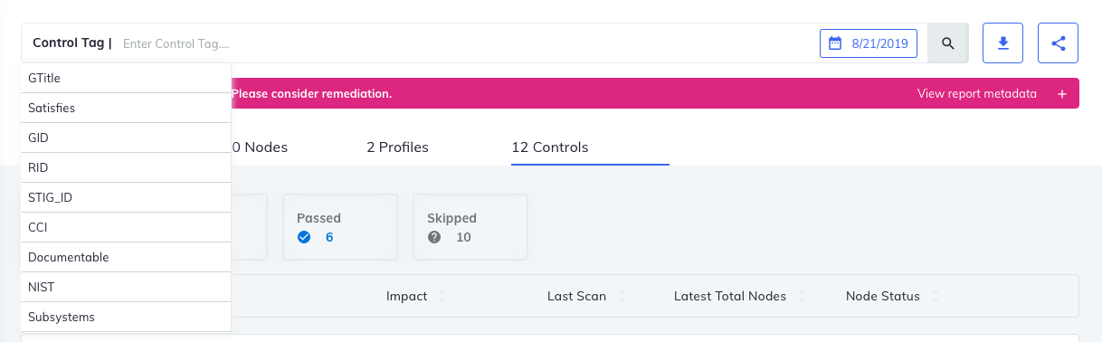 compliance reporting ui: search by control tags · Issue #1311 · chef ...
