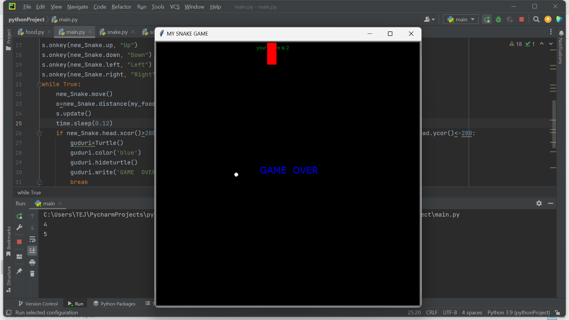 GitHub - RaviTejGuduri/SnakeGame