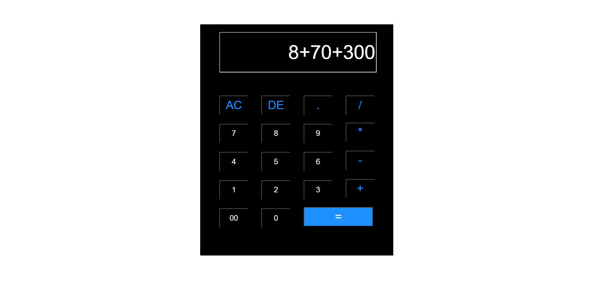GitHub - prekshasoni/calculator: miniproject3 created calculator using html ,Css and Javascript