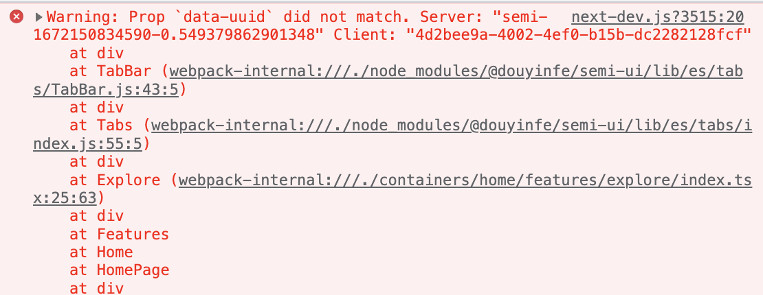 [bug] Tabbar Does T Match String Warning In Ssr · Issue 1351 · Douyinfe Semi Design · Github