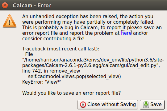 Deleting default viewport causes exception · Issue #68 · euratom-software/calcam · GitHub