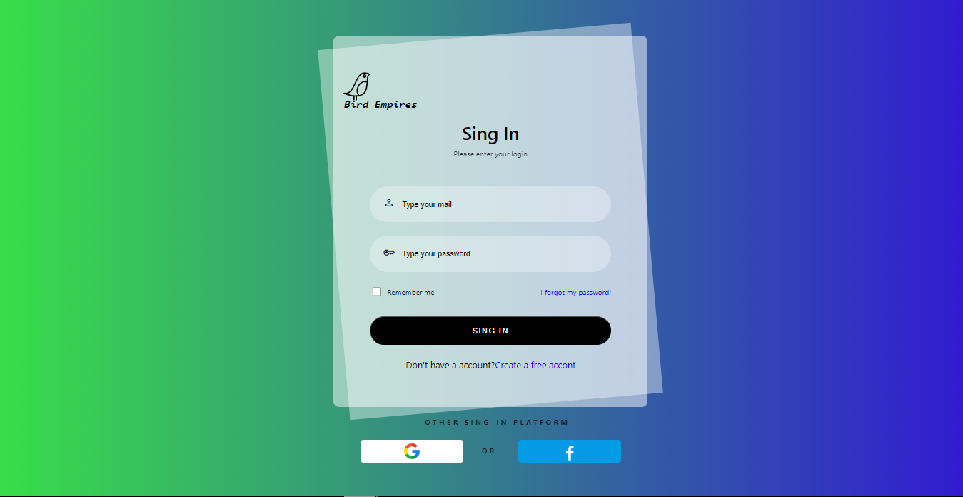 GitHub - AlexandreMagnob/TelaLogin: Login birds