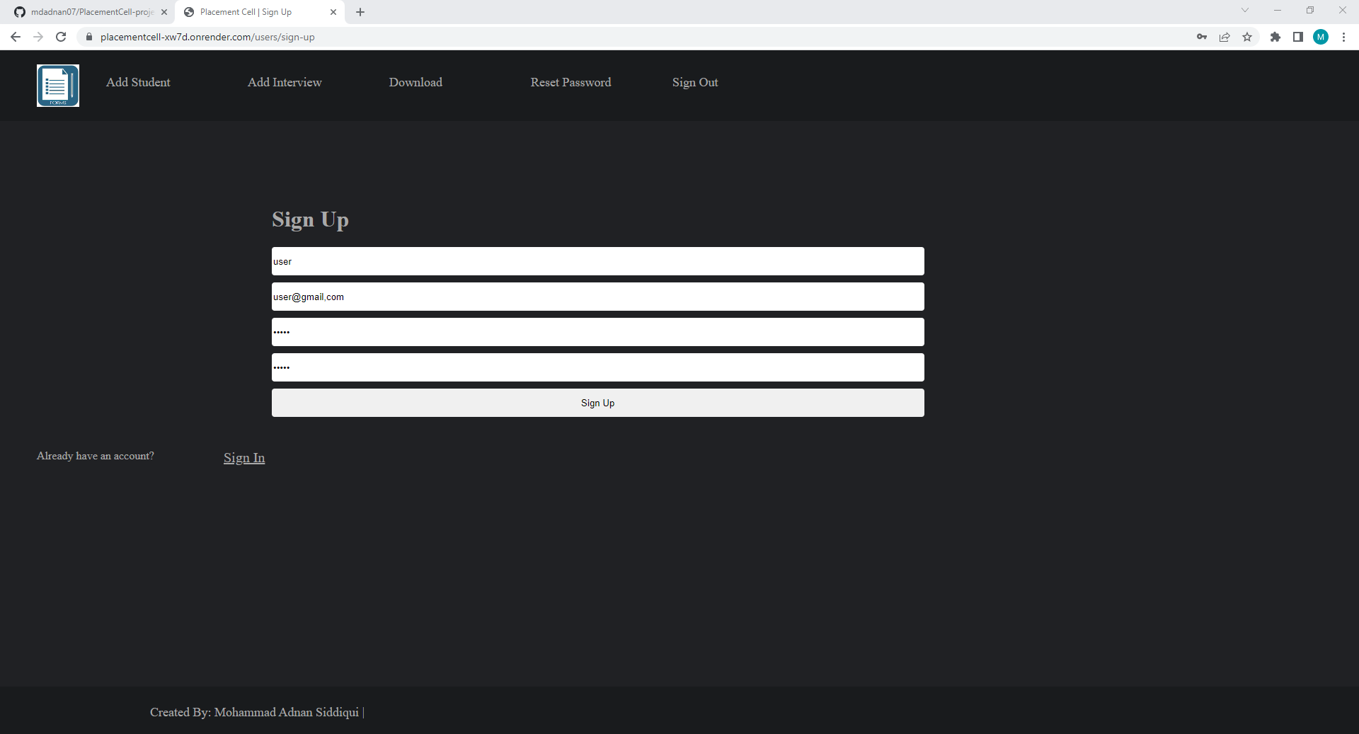 GitHub - mdadnan07/PlacementCell-project: This Placement cell web ...