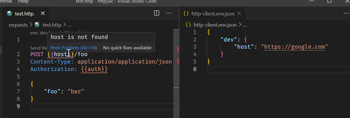 Support for IntelliJ-style http-client.env.json environment files ...