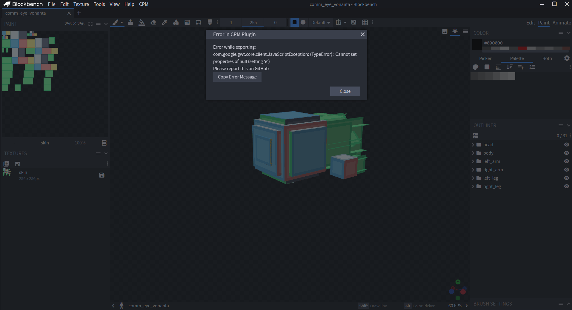 Cant export my model from blockbench · Issue #431 · tom5454/CustomPlayerModels · GitHub