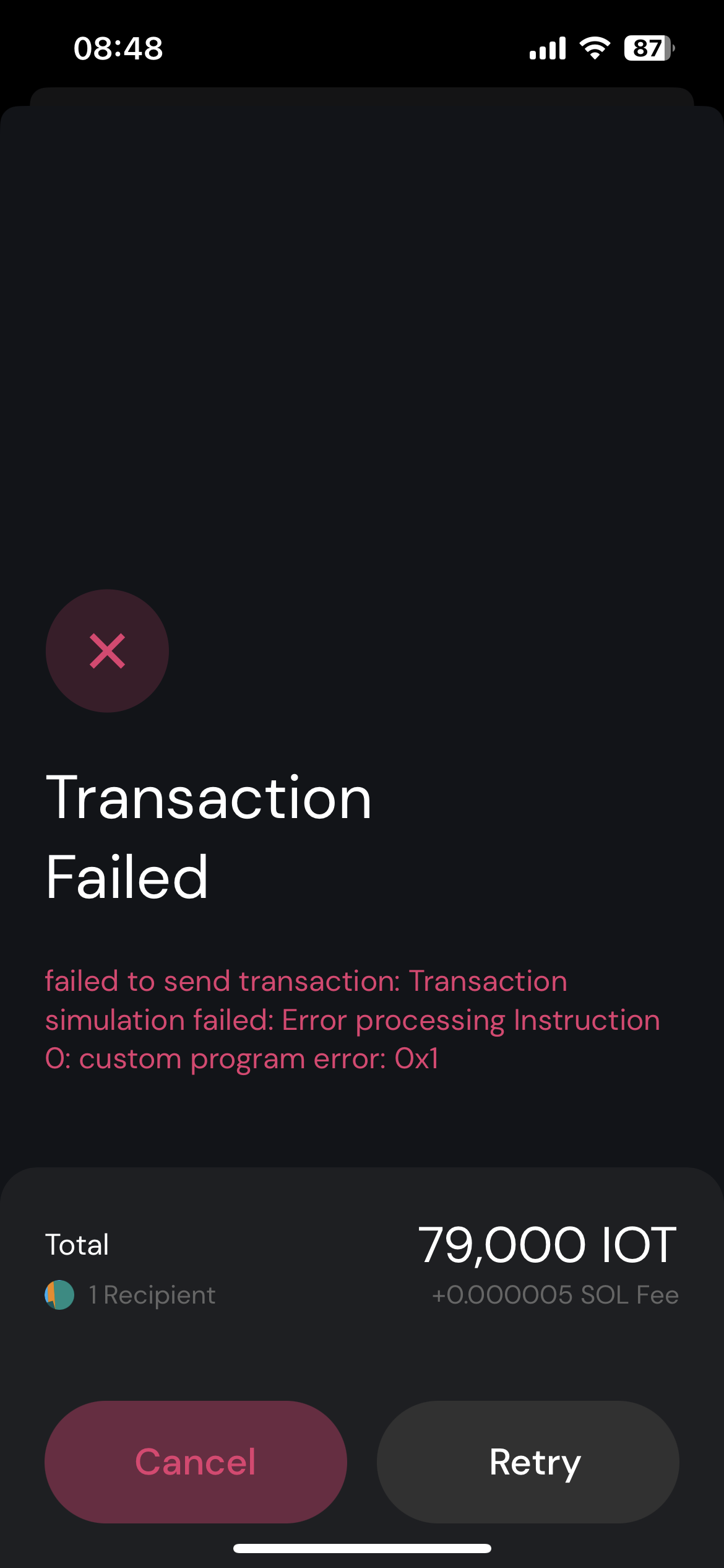 Can't send IOT to a SOLANA wallet · Issue #258 · helium/wallet-app · GitHub