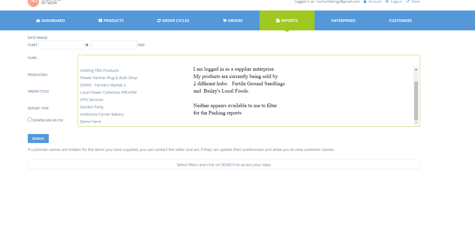 Supplier cannot filter packing report according to distributor · Issue #7959 ...