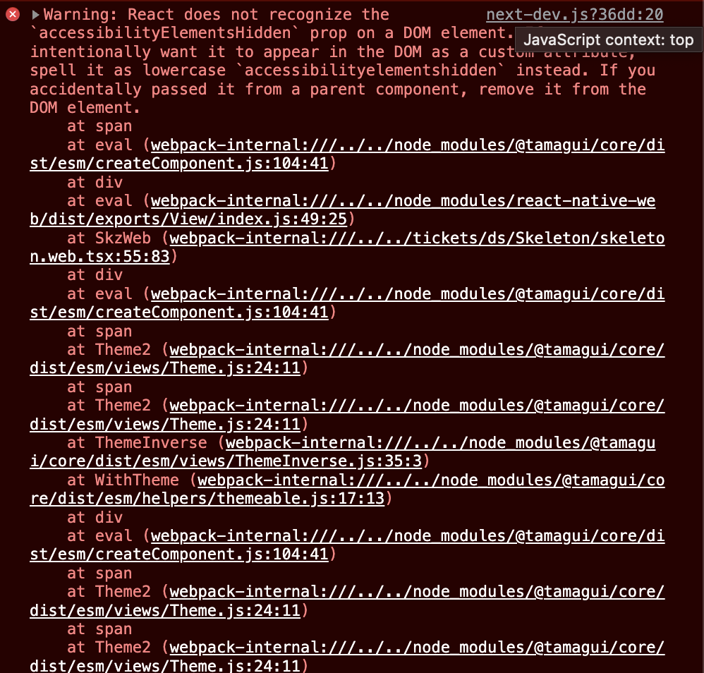 [bug] Accessibility props not stripped · Issue #382 · tamagui/tamagui · GitHub