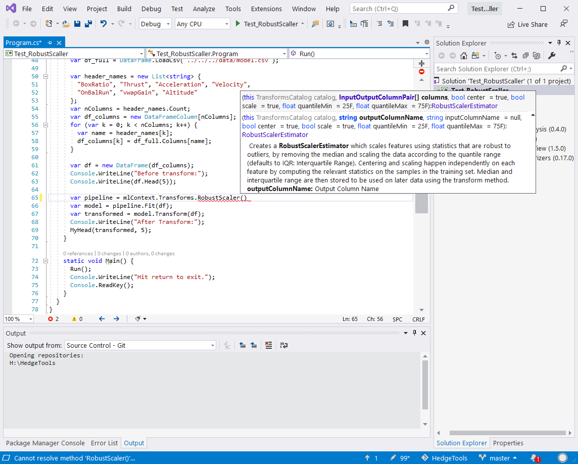 Problem with ML.NET RobustScaler · Issue #5237 · dotnet/machinelearning ...