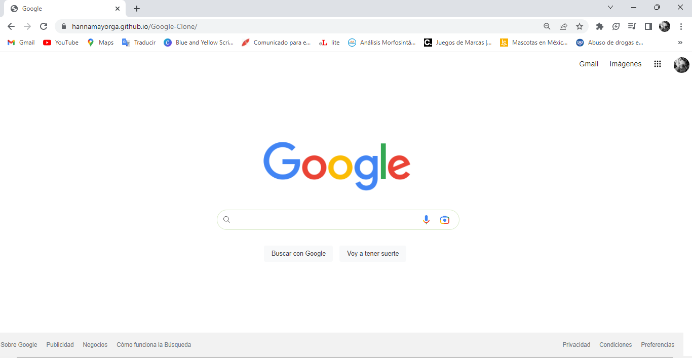 GitHub - HannaMayorga/Google-Clone: Google clone using HTML and CSS