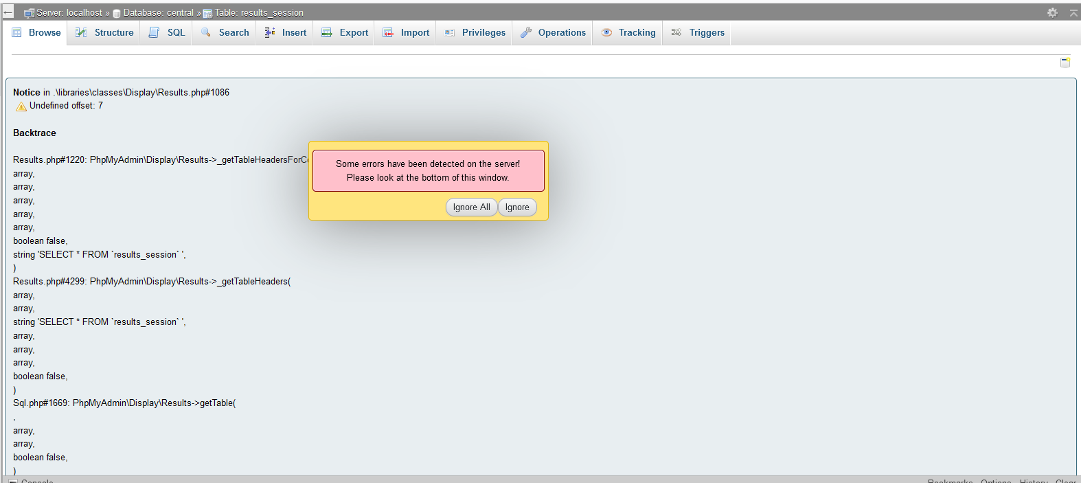Browse Button crashes after adding new field to a table · Issue #16564 · phpmyadmin/phpmyadmin ...