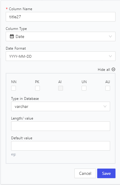Bug Mssql Field Date Is Defaulting To Varchar Instead Of Date · Issue 4826 · Nocodb Nocodb