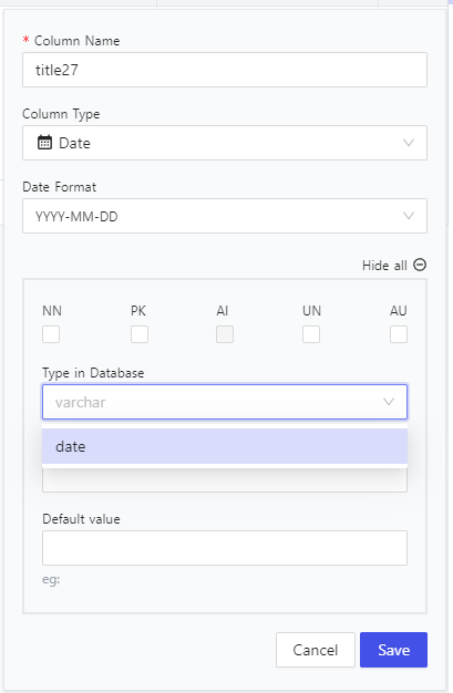 Bug Mssql Field Date Is Defaulting To Varchar Instead Of Date · Issue 4826 · Nocodb Nocodb