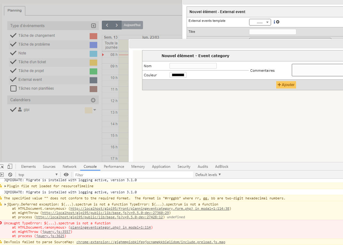 Bug spectrum library · Issue #7075 · glpi-project/glpi · GitHub