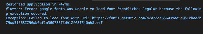 [BUG] Tried loading the staatliches font on a flutter desktop app and can't do so. · Issue #178 ...