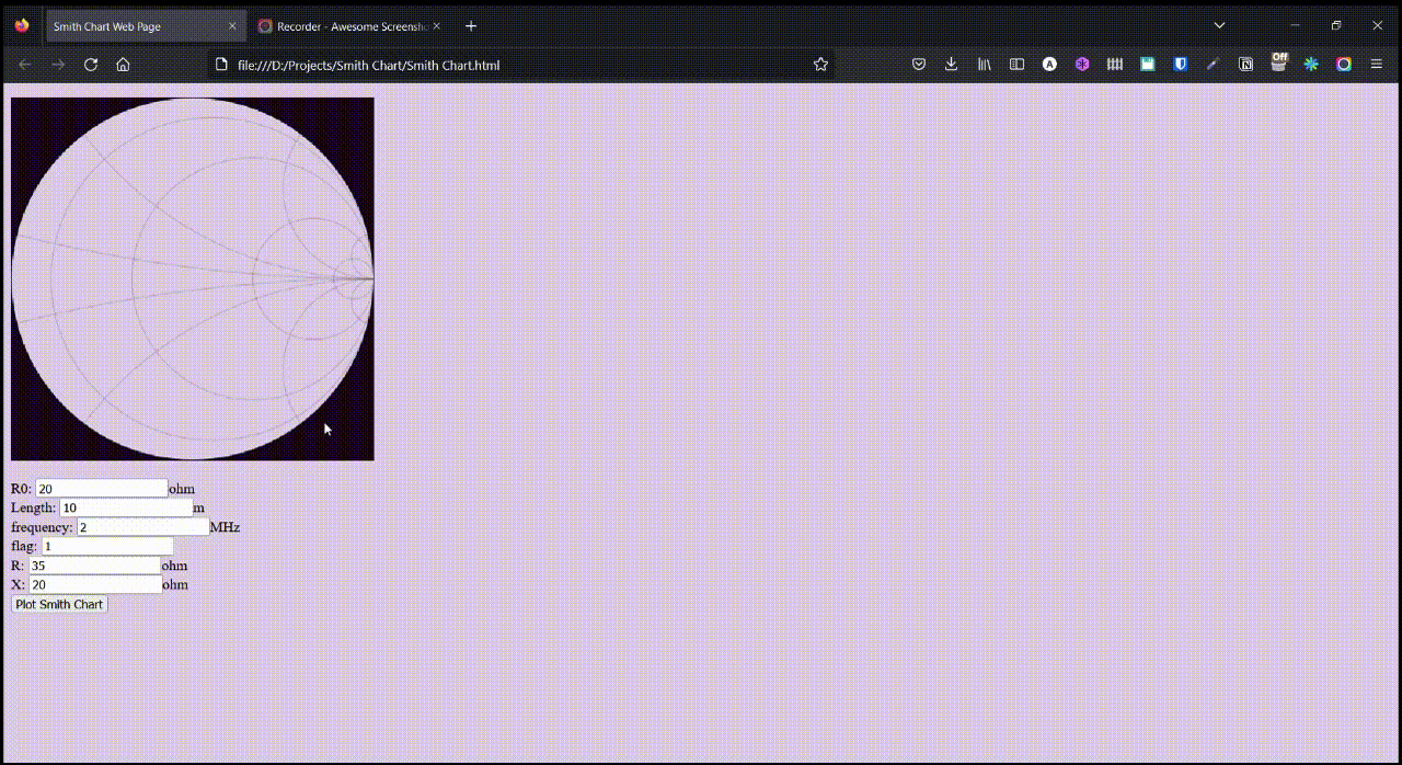 GitHub - abirbhav/Smith-Chart-simulation: A simple smith chart simulation, that based on the ...
