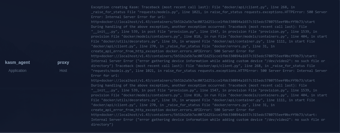 [Bug] - PreExisting Webcam seems to let workspaces fail on first startup · Issue #469 · kasmtech ...
