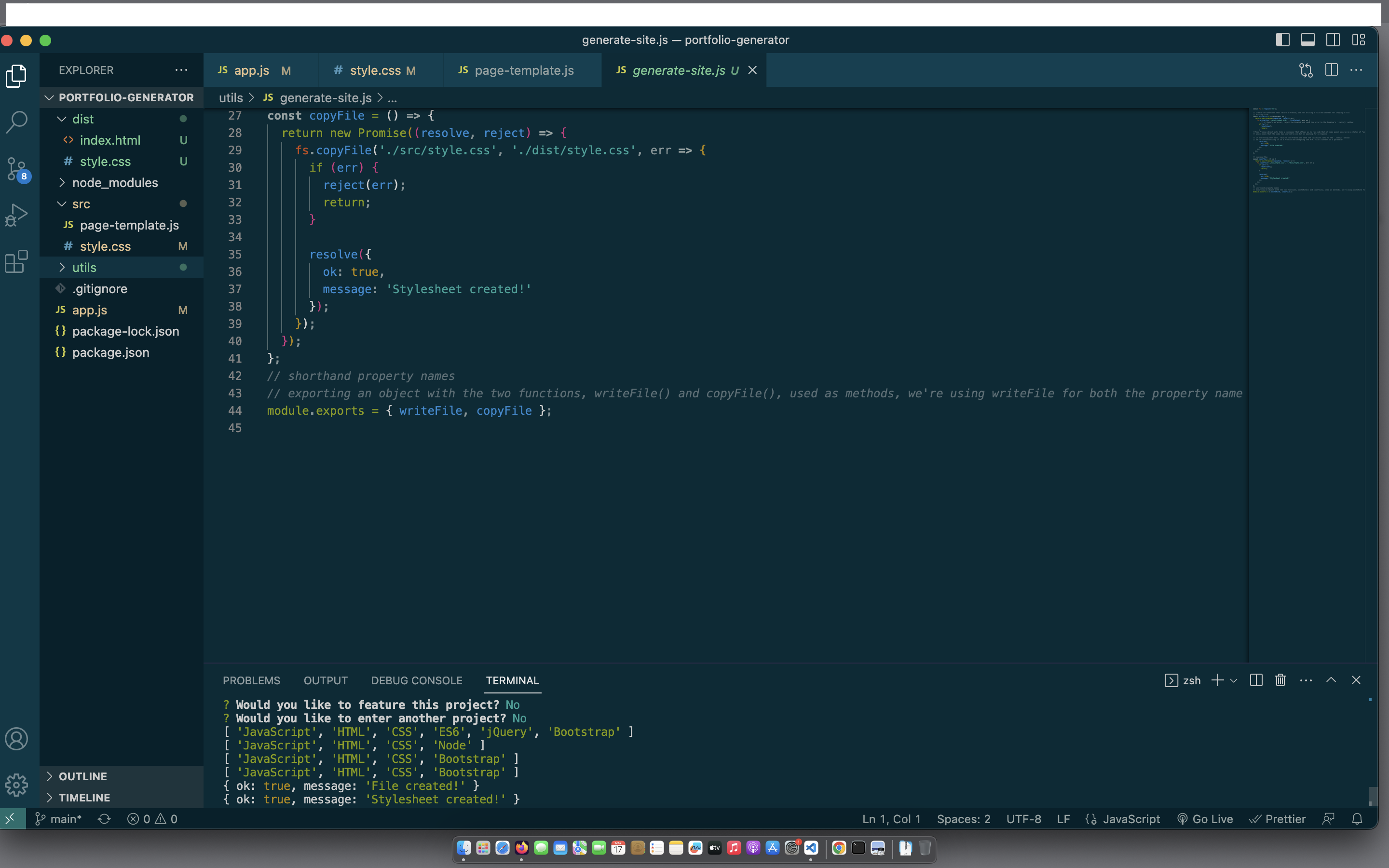 GitHub - Pizzan8t0r/Portfolio-generator: This program has functionality for creating a HTML file ...