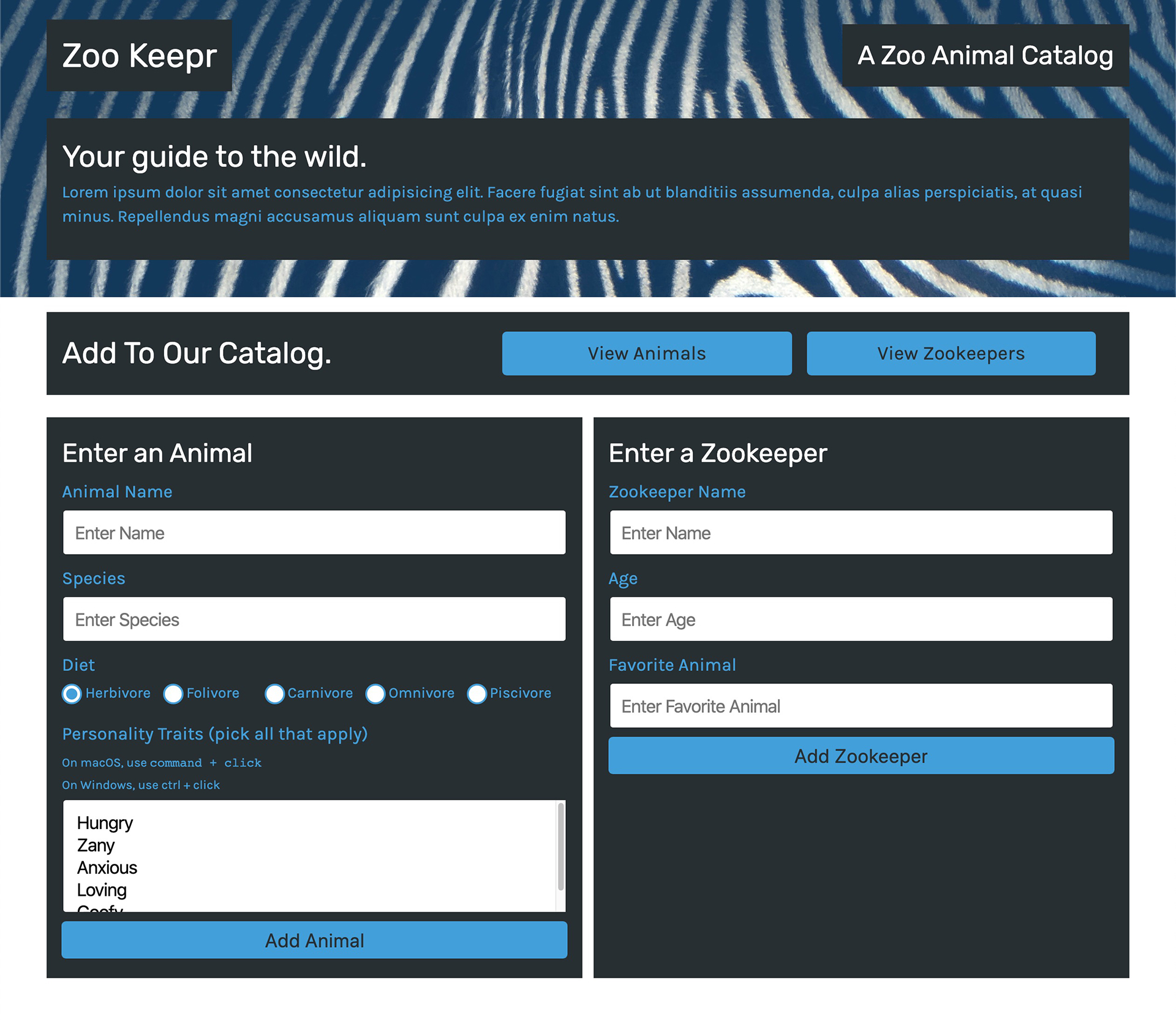 GitHub - Pizzan8t0r/Zoo-keeper: Your guide to the wild.