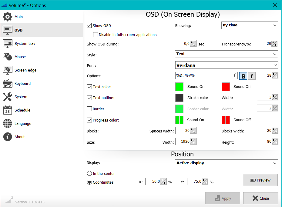 problem after displaying the OSD text of the active application · Issue #69 · irzyxa/Volume2 ...