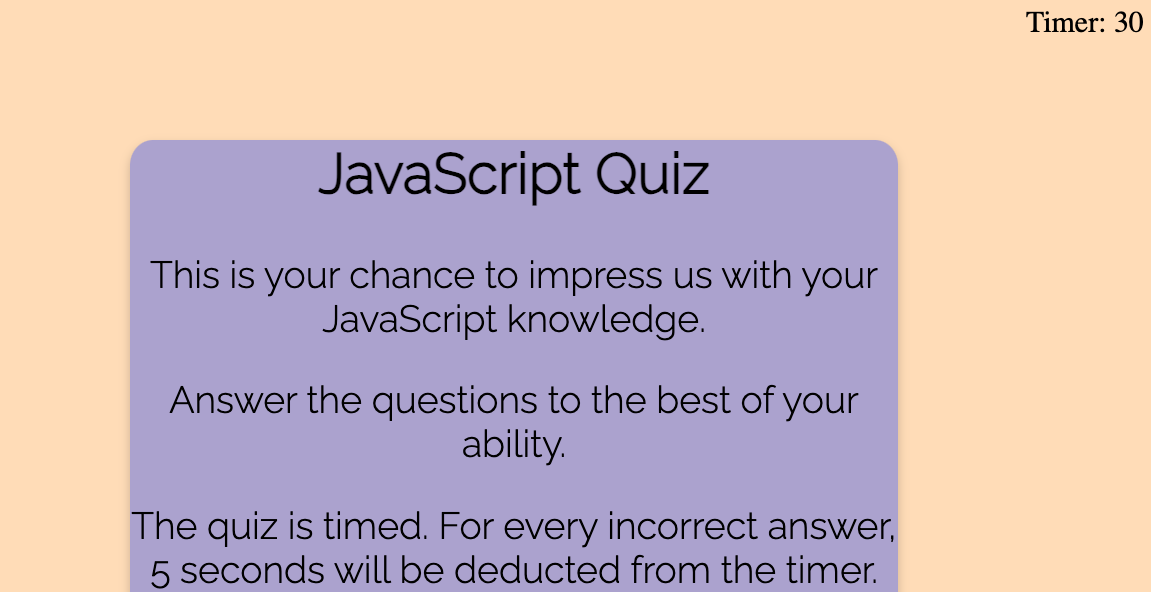 Github Kristin611 Timed Coding Quiz