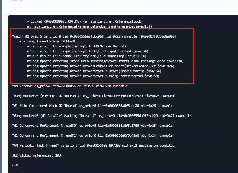DefaultMessagestore start hang · Issue #6593 · apache/rocketmq · GitHub