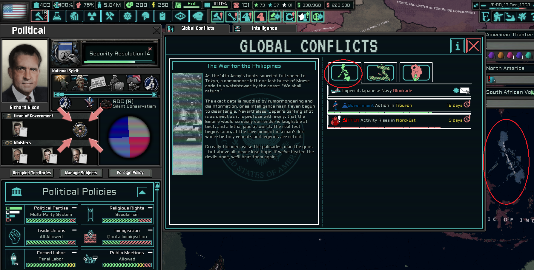 USA - Philippine Conflict doesn't end after FRP defeats Japanese 14th Army and Communists ...