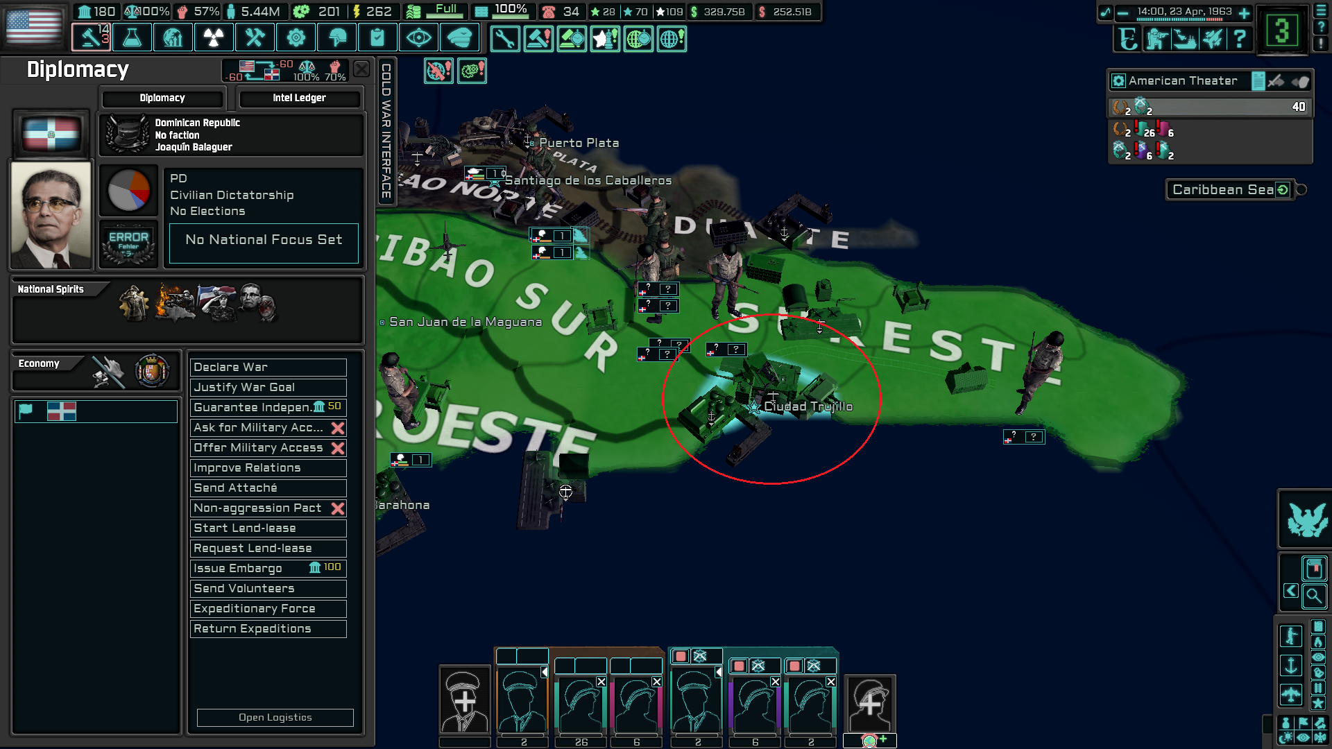 DOM/CAL - Dominican Revolutionary Front briefly own Ciudad Trujillo state after Trujillo has ...