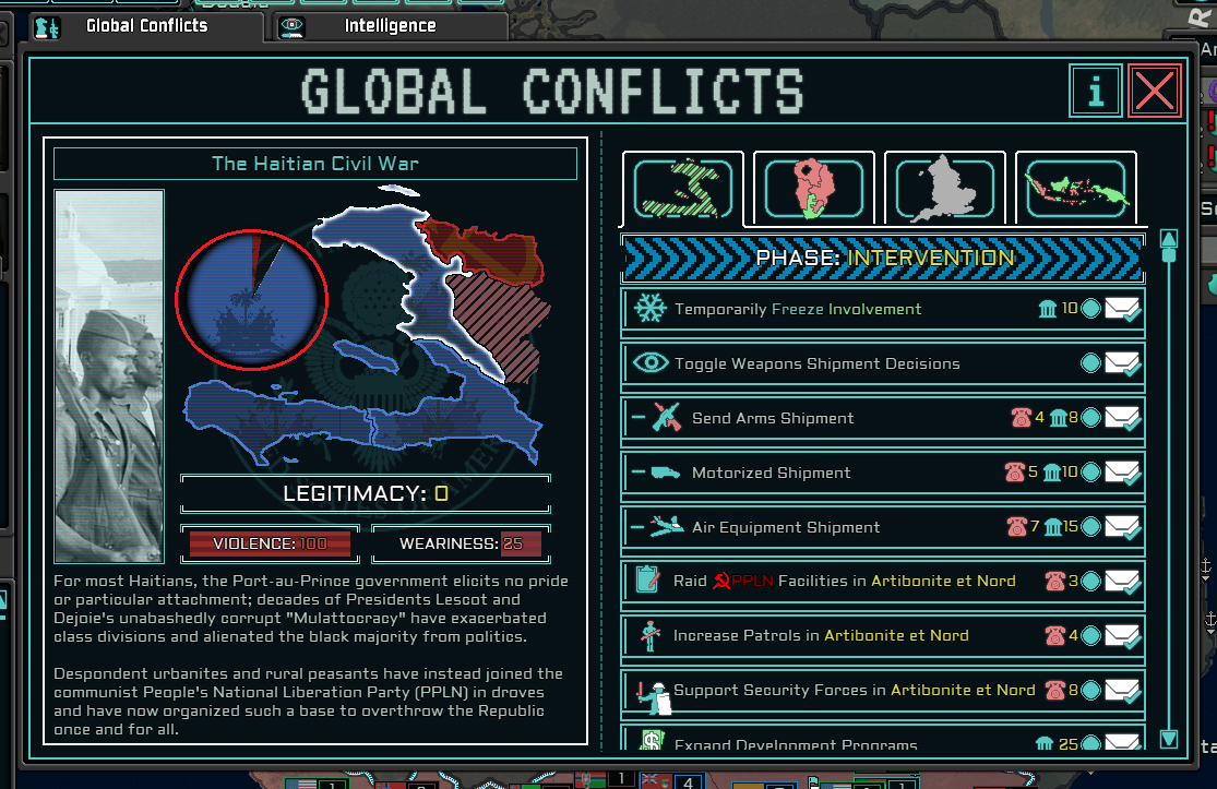 USA - Slight issue for Haitian state control pie chart in Haitian Civil War global conflict ...