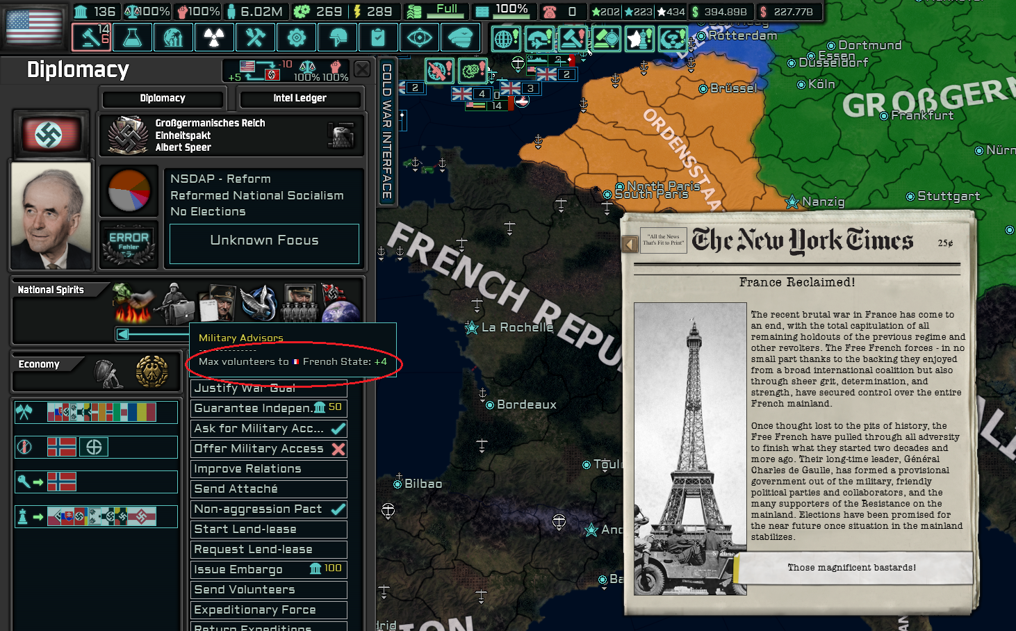 GER/IBR - They still have the 'military advisors to one of the French factions' national spirit ...