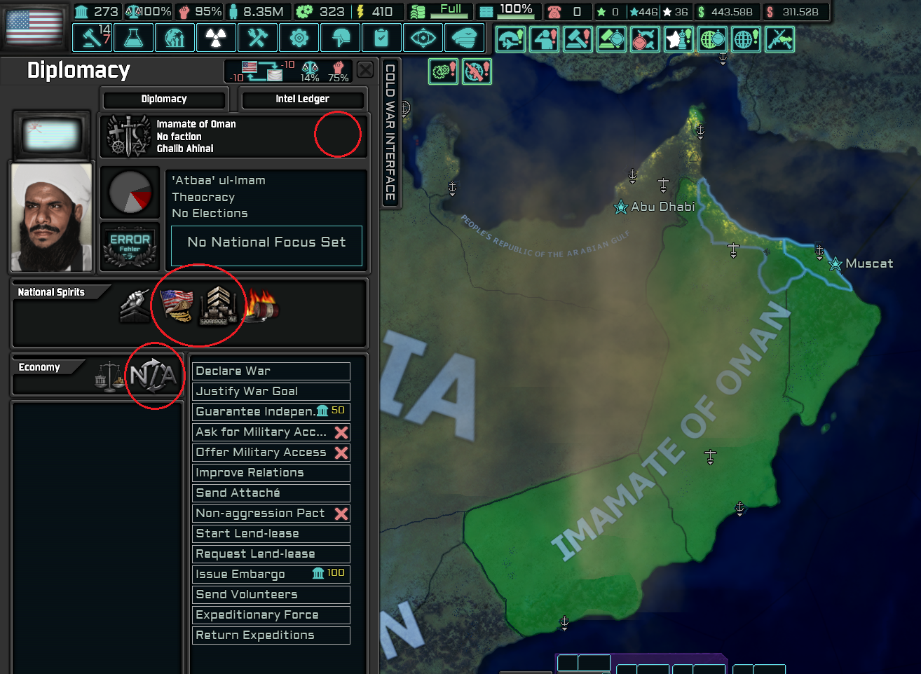 OMI - Unable to join the American economic sphere and OFN partner due ...