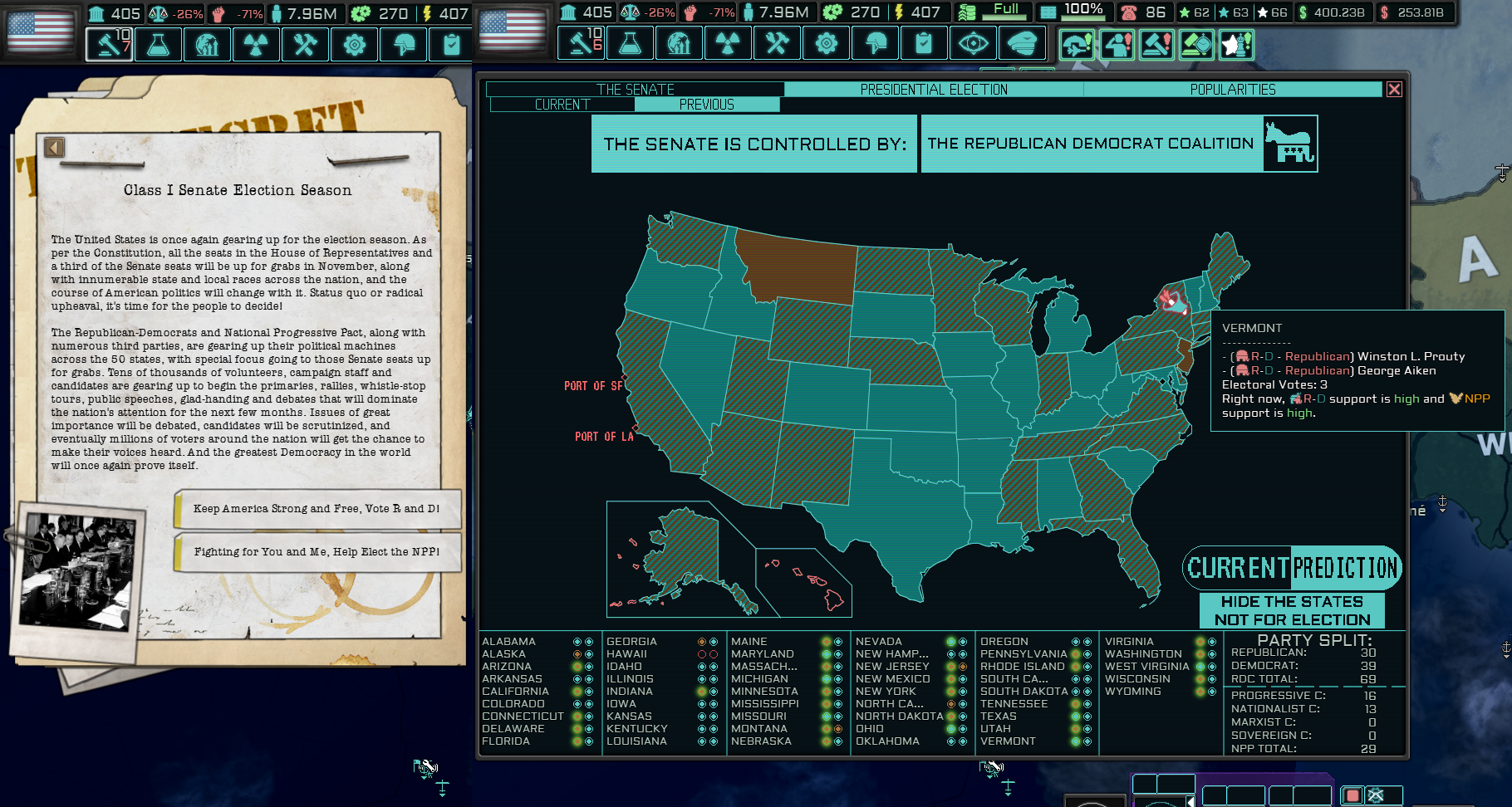 USA - Unable to select the states in the election GUI during the ...