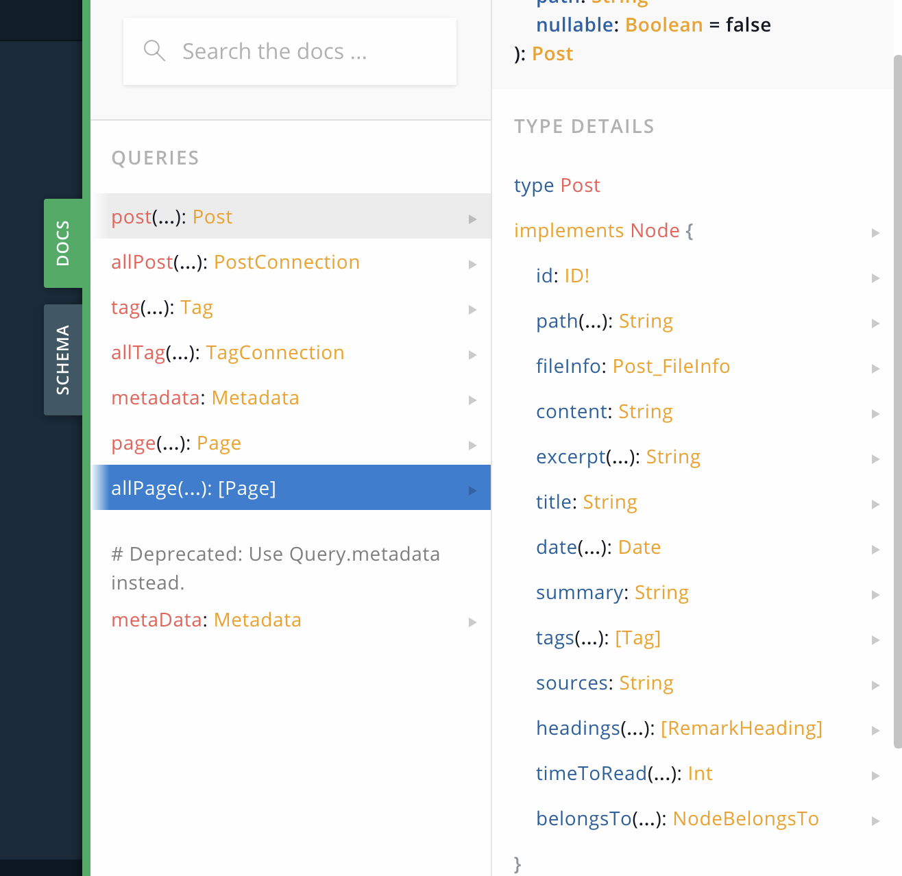 Question regarding adding metadata to the Post type? · Issue #1240 · gridsome/gridsome · GitHub