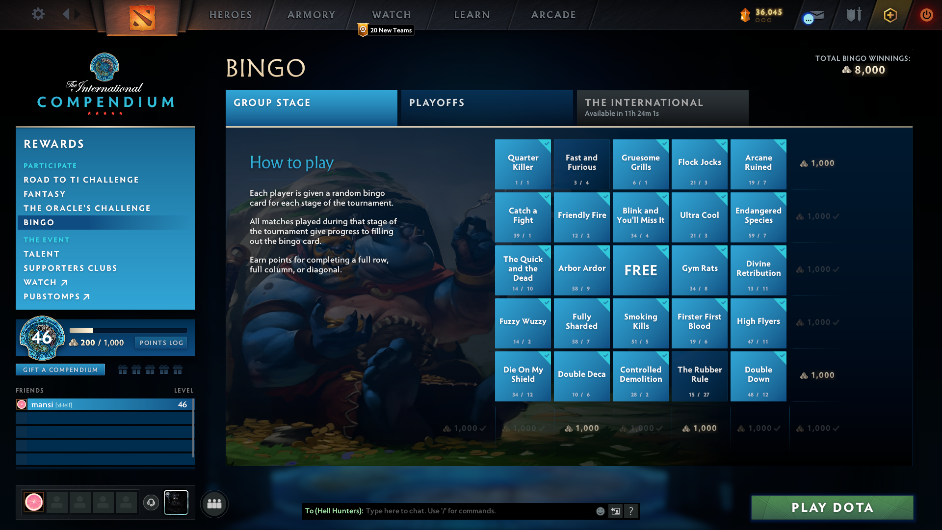 BINGO PLAYOFFS ZERO PROGRESS BUG · Issue #13088 · ValveSoftware/Dota2-Gameplay · GitHub