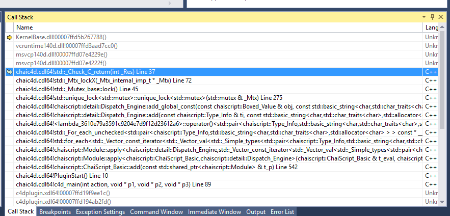 Std Vector Exception