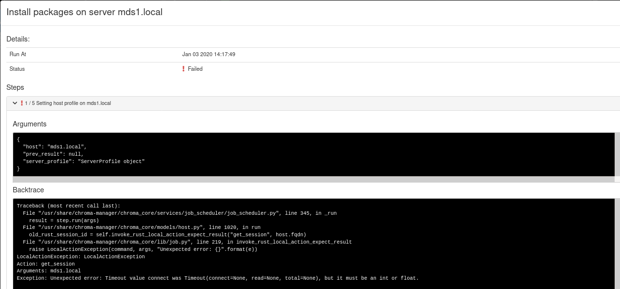 Timeout Value Connect Was Timeout Connect None Read None Total None