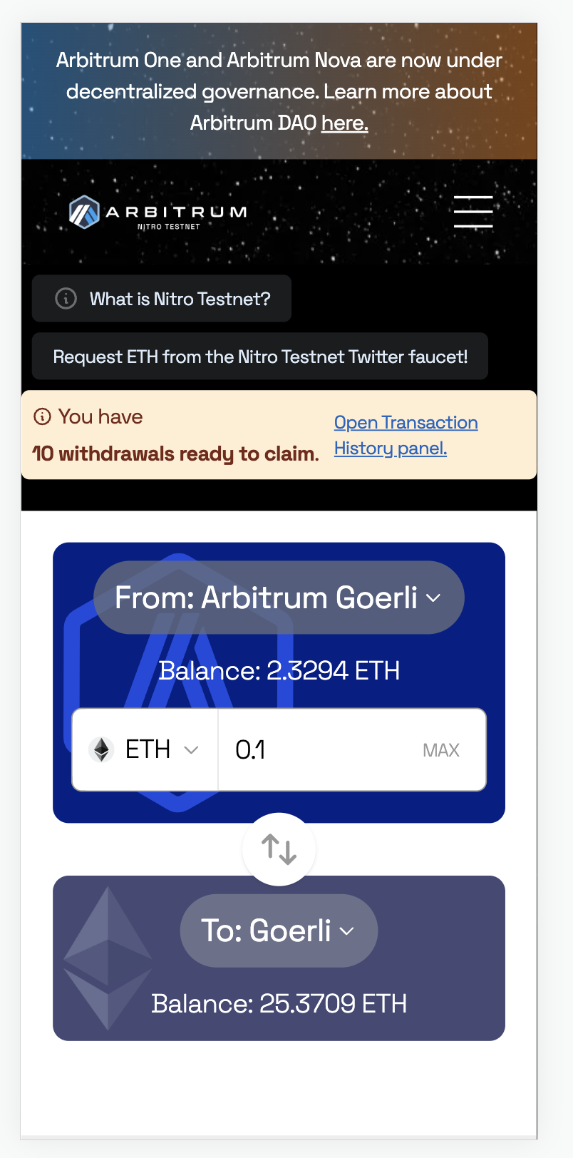 add some padding around notification · Issue #633 · OffchainLabs/arbitrum-token-bridge · GitHub