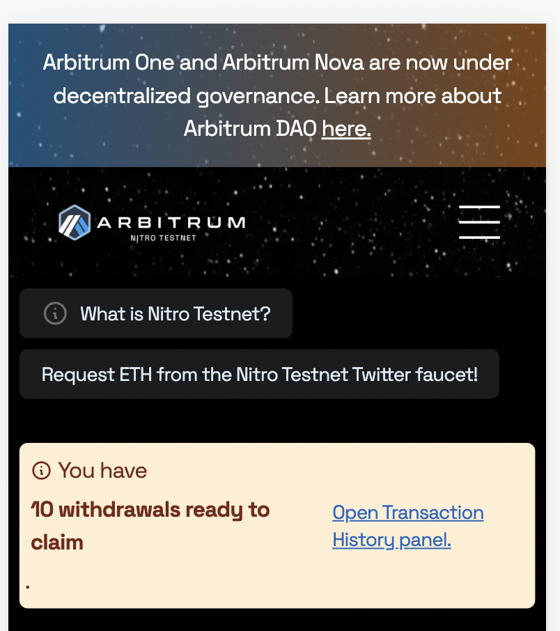 fix banner alignment on mobile · Issue #666 · OffchainLabs/arbitrum-token-bridge · GitHub