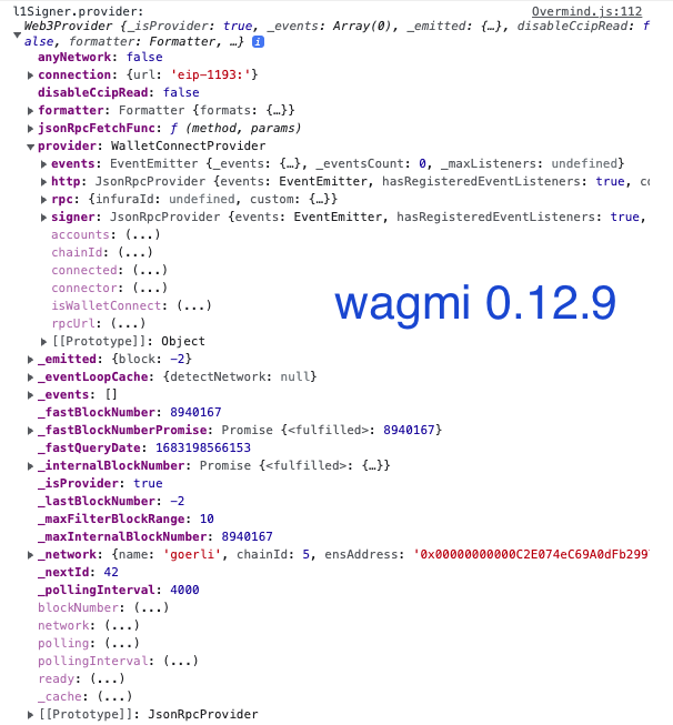 bug: walletconnect signer provider object missing properties · Issue #2333 · WalletConnect ...